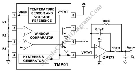 Buffering TMP Temperature Sensor Simple Circuit Diagram