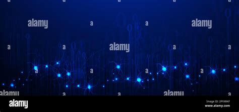 Neural Network Concept Connected Cells With Links High Technology Process Abstract Futuristic