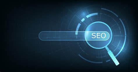 Premium Vector Search Engine Optimization Seo Concept On Dark Blue
