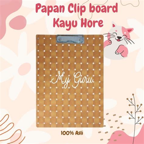 PCS CLIPBOARD KAYU HORE PAPAN DADA UJIAN PAPAN JALAN KAYU Lazada Indonesia