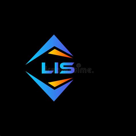 Lis Abstract Technology Logo Design On Black Background Lis Creative