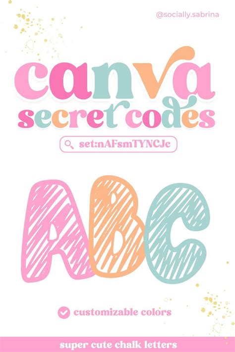 Canva Secret Codes Super Cute Chalk Letters Artofit