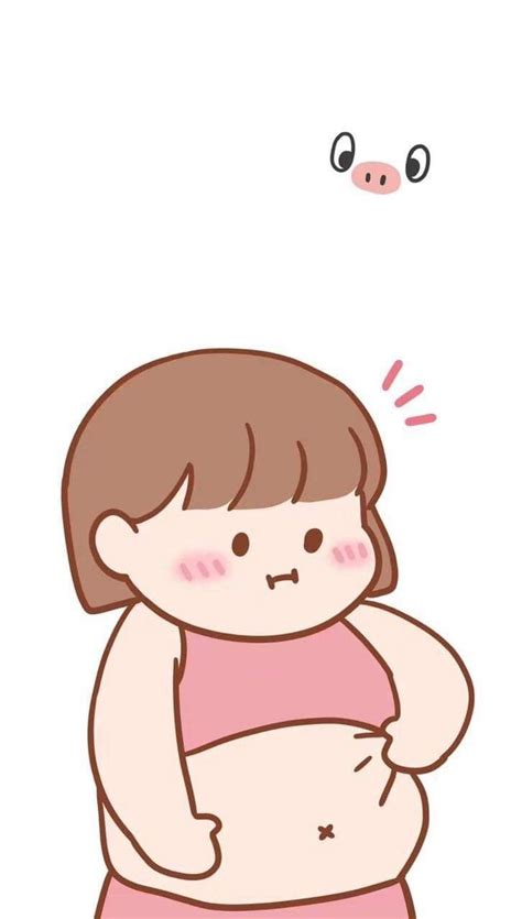 Cute Chubby Girl Cartoon