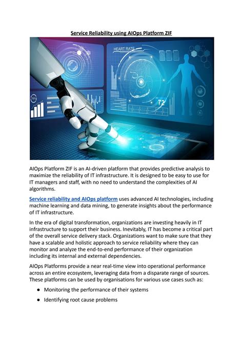 Service Reliability Using Aiops Platform Zif By Zero Incident Framework