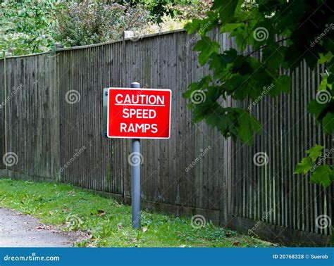 Caution Speed Ramp Warning Sign Royalty Free Stock Photo CartoonDealer Com 136606149