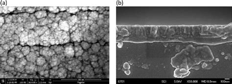 The Surface Morphology A And Cross Section Image B Of The Al Aln Ssscs Download