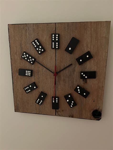 Domino And Barnwood Clock Etsy