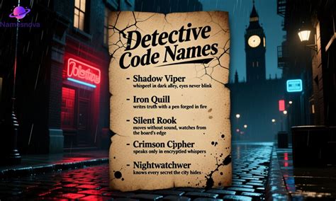 550 Detective Names Best Male Female Fantasy And Comic