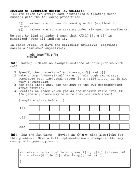 Solved PROBLEM Algorithm Design Points You Are Given Chegg