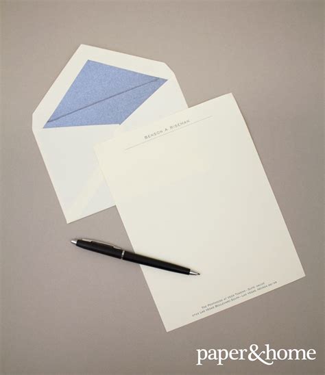 Personal Stationery Benson Riseman Paper And Home