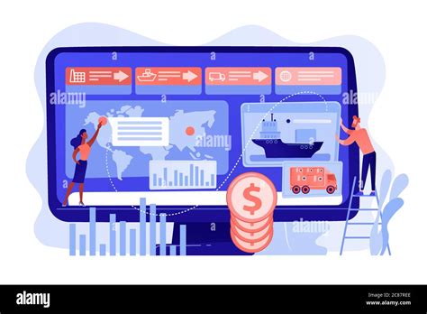 Supply Chain Analytics Concept Vector Illustration Stock Vector Image