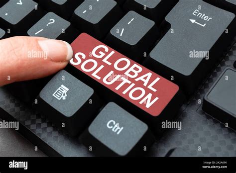 Inspiration Showing Sign Global Solution Word Written On Prototypes
