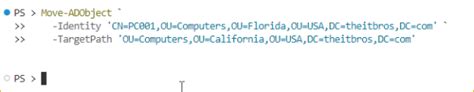 powershell move computer to ou theitbros