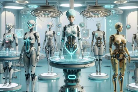 A Robot Surgeon Performs Operations Stock Illustration Illustration
