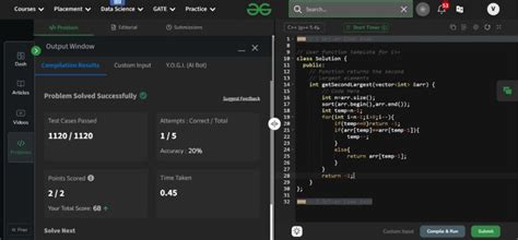 Gfg160 Dsachallenge Day1 Gfg160daysofcoding Geekstreak2025 Vansh