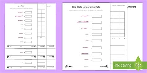 Worms Line Plot Interpreting Data Differentiated Worksheet Worksheets