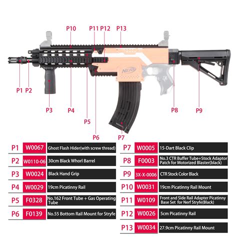 Jgcworker Mod Kit Set For Nerf N Strike Elite Stryfe Upgrade Model Nerf