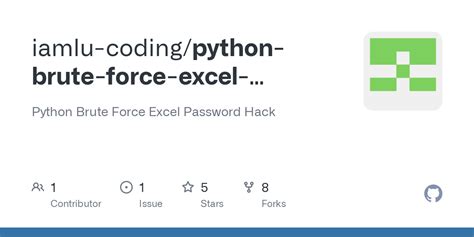 GitHub Iamlu Coding Python Brute Force Excel Password Python Brute Force Excel Password Hack