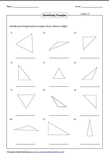 Classifying Triangles By Sides And Angles Worksheet Answers Free