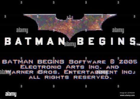 Batman Begins Nintendo Game Boy Advance Videogame Editorial Use
