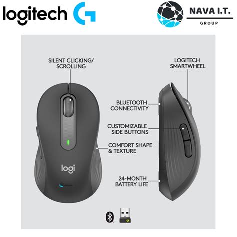 มสงดวน LOGITECH M650 SIGNATURE WIRELESS MOUSE เมาสไรสายเสยงคลกเบา ประกน 1ป Shopee