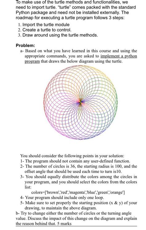 Solved To Make Use Of The Turtle Methods And Chegg