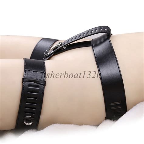 Female Locking Women Chastity Belt Device Faux Leather Bondage Panty