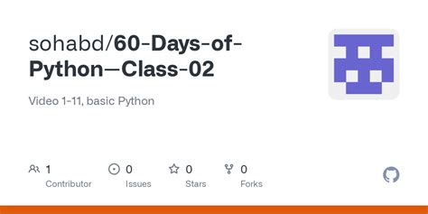 github sohabd 60 days of python class 02 video 1 11 basic python