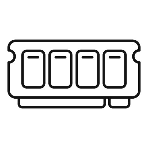 Premium Vector Ram Memory Icon Outline Vector Pc Computer Part