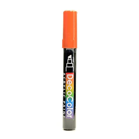 Marvy Uchida Decocolor Acrylic Paint Markers Orange Chisel Tip Pack Of