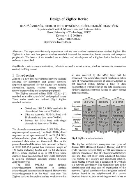 PDF Design Of ZigBee Device