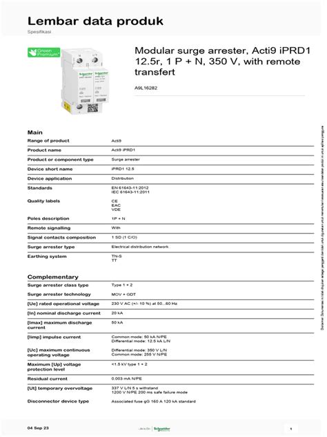 acti 9 iprf1 prd1 a9l16282 pdf electric power physical quantities