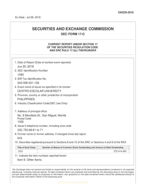 Fillable Online Corporate Ceu Edu 9 Mendiola St Fax Email Print Pdffiller