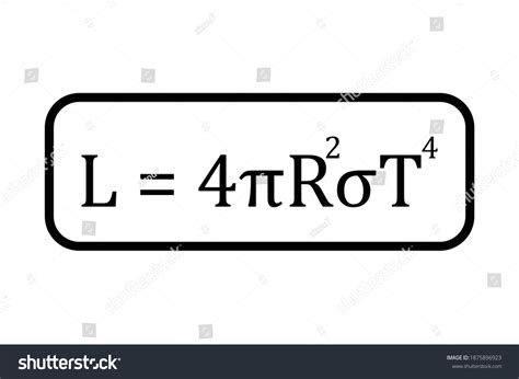 Luminosity Formula Physics Formula Vector Stock Vector Royalty Free