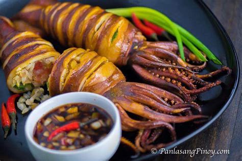 Grilled Stuffed Squid Inihaw Na Pusit Panlasang Pinoy