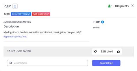 Prarabdh Srivastava On Linkedin Picoctf Web Exploitation — Login Write Upwalkthrough