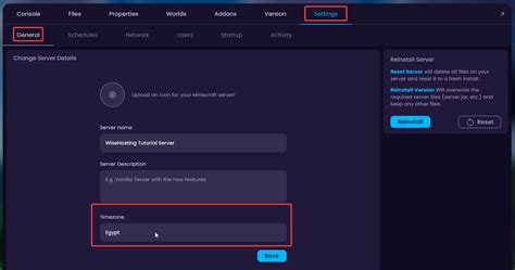 How To Change The Timezone Of Your Server In The Game Panel WiseHosting