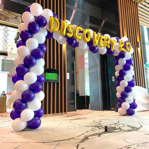 Rectangle Balloon Arch Entrance With Gold Foil Letters Elegant Party