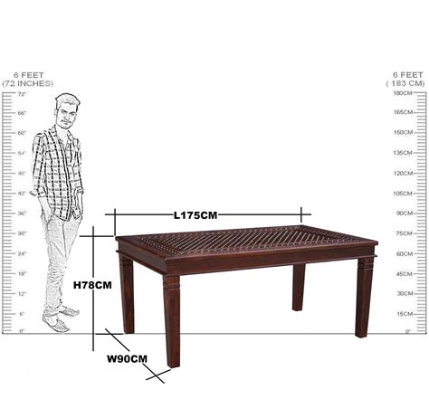 Solid Wood Jiksa Jali Design Dining Table Raj Handicraft