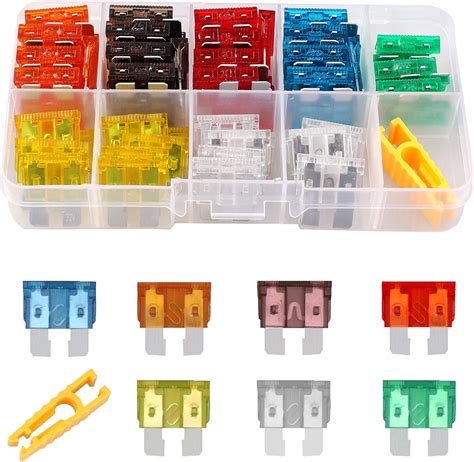 Car Fuse Kit 60pcs Assorted Blade Fuses 5a 30a With Storage Case