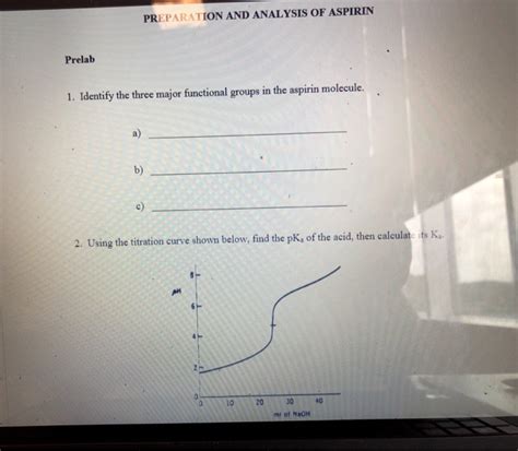 Solved Preparation And Analysis Of Aspirin Prelab 1