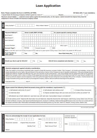 24 Free Loan Application Form Samples To Download