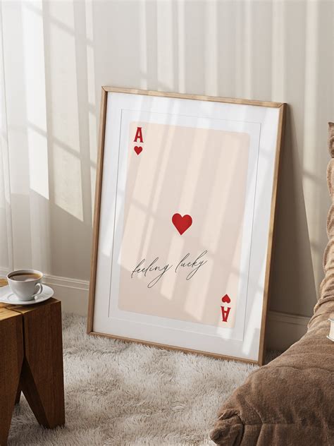 Ace Of Hearts Playing Card Poster Luxe Poster Co