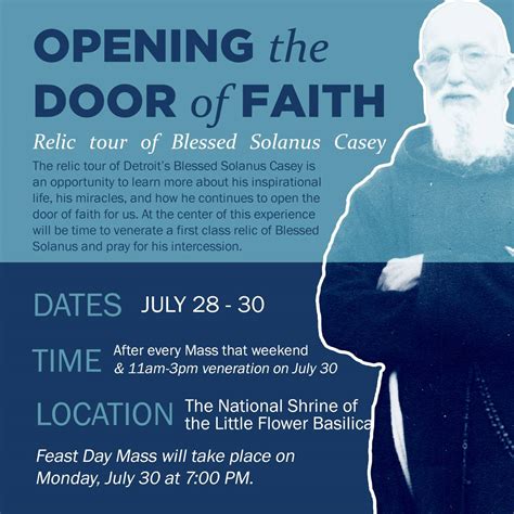 Relic Tour Of Blessed Solanus Casey