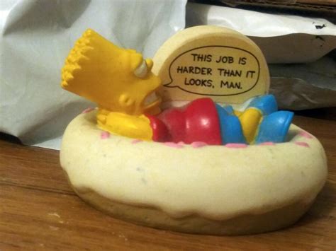 Simpsons Rare Vintage Bart Simpson Floating On Donut 3825489587