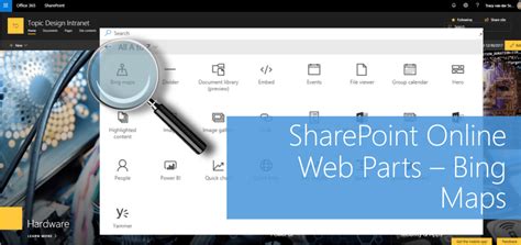 Microsoft365 Day 92 Sharepoint Online Web Parts Bing Maps Tracy