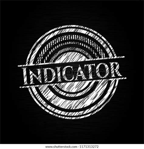 Indicator Chalkboard Emblem Written On Blackboard Stock Vector Royalty