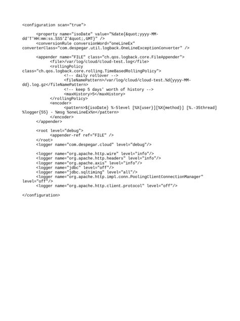 Logback Test Xml Pdf