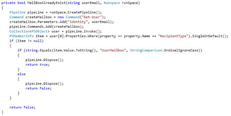 Vthink Programmatically Creating Mailbox For An Existing User In