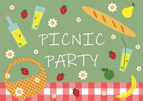 Poster Picnic Party Vector 17819457 Vector Art At Vecteezy